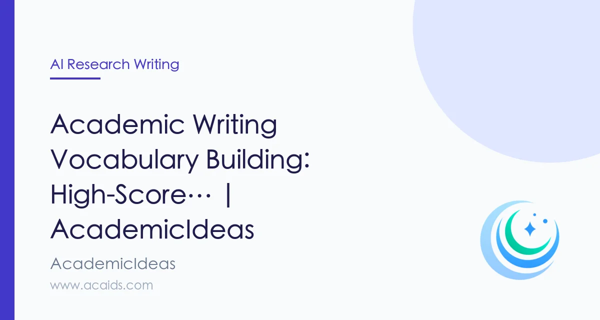 Academic Writing Vocabulary Building: High-Score… | AcademicIdeas