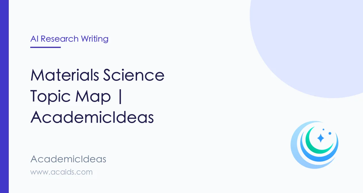 Materials Science Topic Map | AcademicIdeas