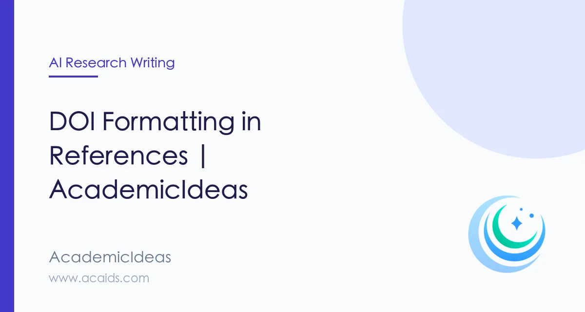 DOI Formatting in References | AcademicIdeas