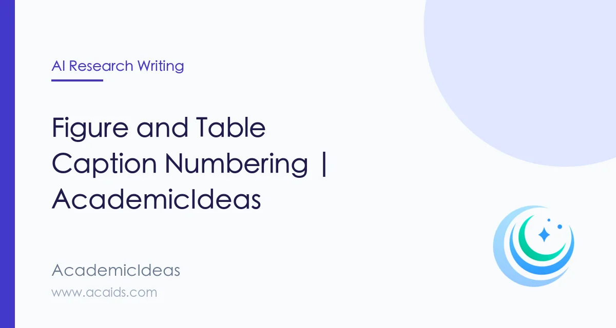 Figure and Table Caption Numbering | AcademicIdeas