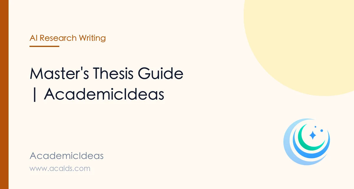 Master's Thesis Guide | AcademicIdeas