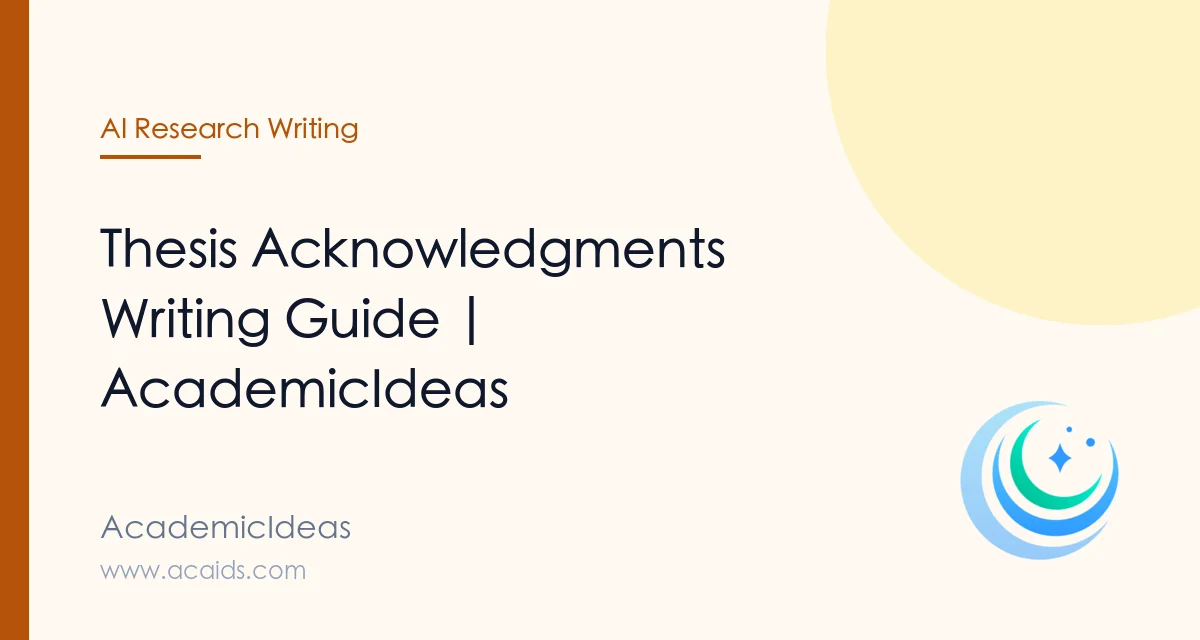 Thesis Acknowledgments Writing Guide | AcademicIdeas