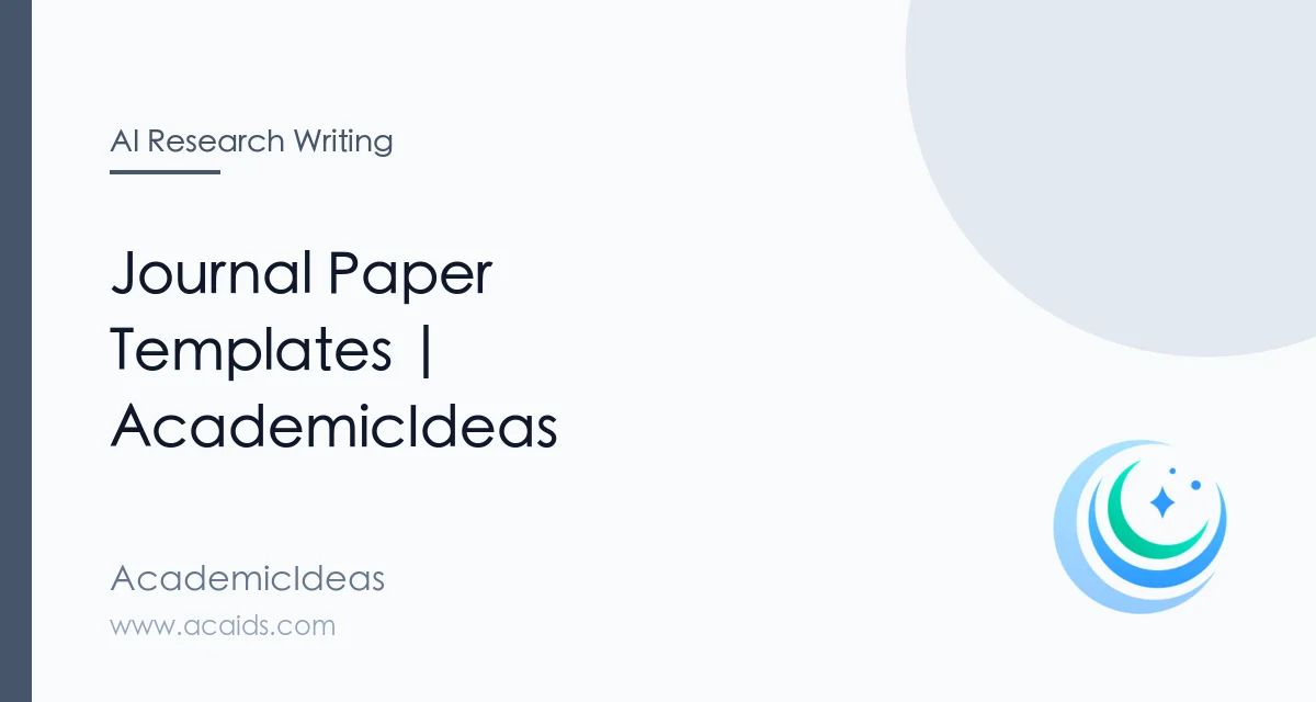 Journal Paper Templates | AcademicIdeas