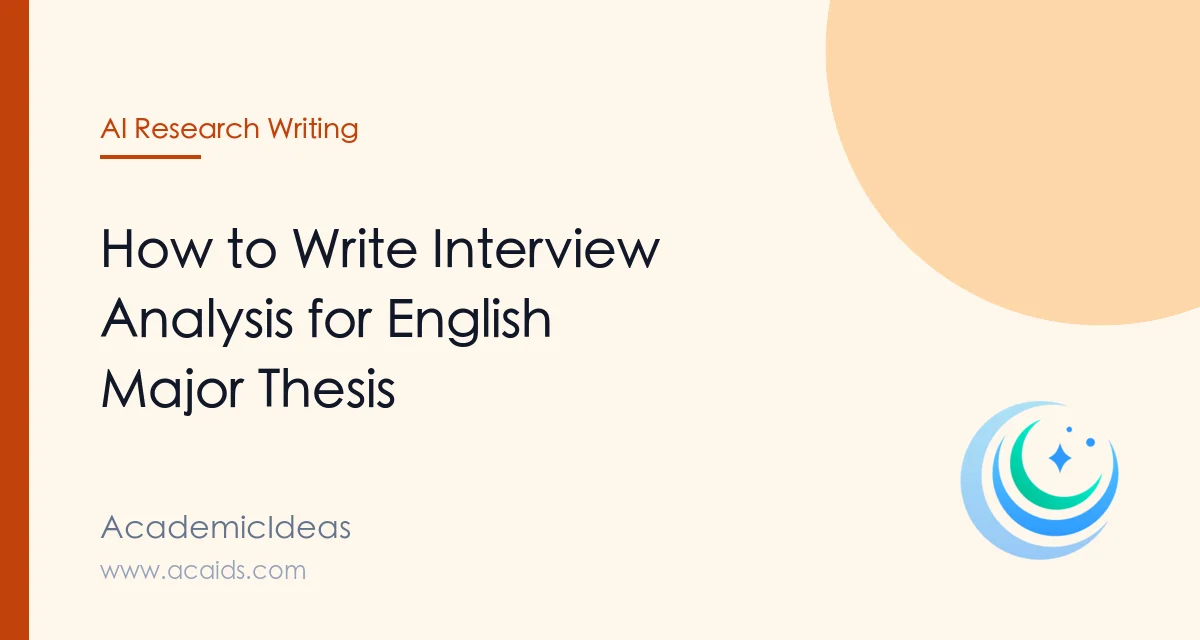 How to Write Interview Analysis for English Major Thesis