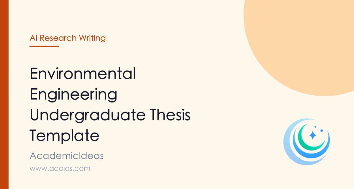 Environmental Engineering Undergraduate Thesis Template